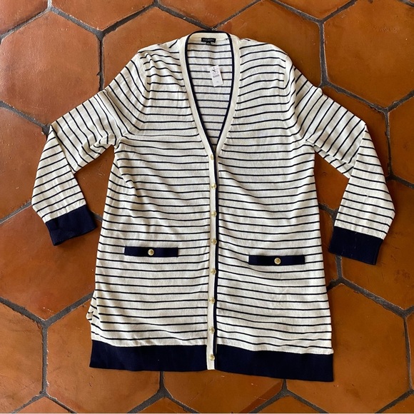 Talbots | Sweaters | New Talbots Super Soft Cashmere Nautical Striped ...